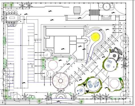 Resort Planning Working Drawing In Autocad Dwg File