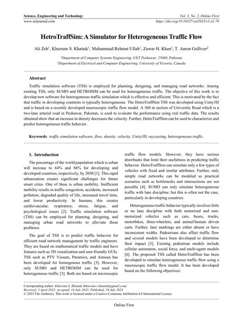 Pdf Hetrotraffsim A Novel Traffic Simulation Software For Heterogeneous Traffic Flow