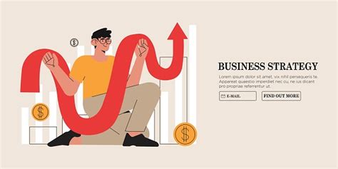 캐릭터는 성장하는 화살표를 보유합니다 배너 웹 페이지 또는 사이트 디자인에 대한 남성 사람 비즈니스 성장 또는 효과적인 시작 전략 개념 회사 통계학 및 판매 분석 금융 및