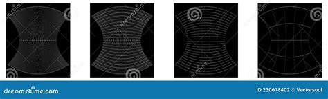 Grid Mesh Grating Trellis Wireframe With Distortion Deformation Effect Warp Tweak Distort