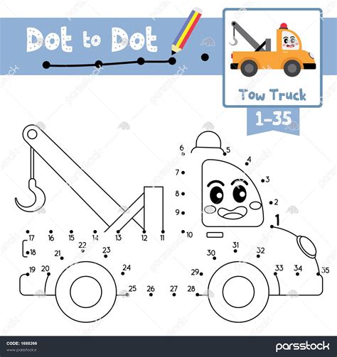 بازی آموزشی نقطه به نقطه و کتاب رنگ آمیزی حمل و نقل کارتونی یدک کش زیبا