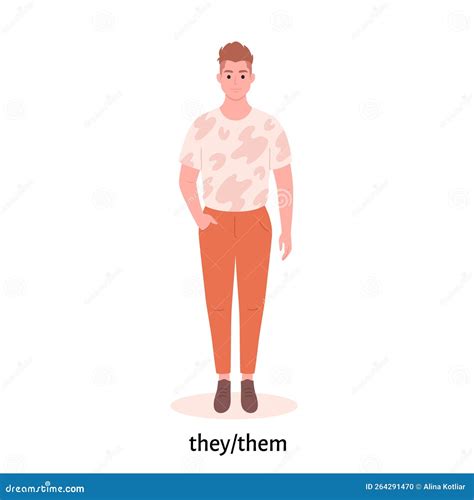 Young Man With Gender Pronoun She He They Non Binary Gender