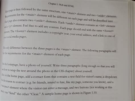 In The Chapter Exercise You Created A Website That Chegg