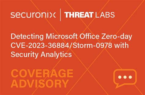 Sheik Abideen On Linkedin Securonix Threat Labs Security Advisory Detecting Microsoft Office