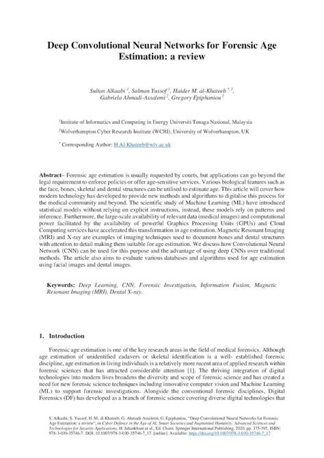 Pdf Deep Convolutional Neural Networks For Forensic Age Blog