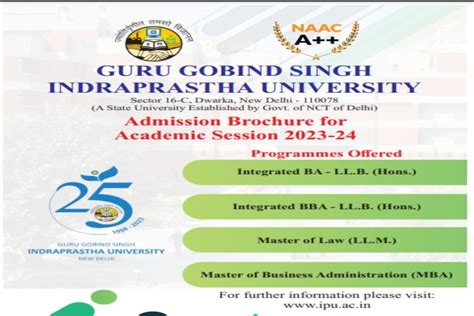 Ipu Admission 2023 24 Registration Begins For Ba Llb Mba Other Programmes