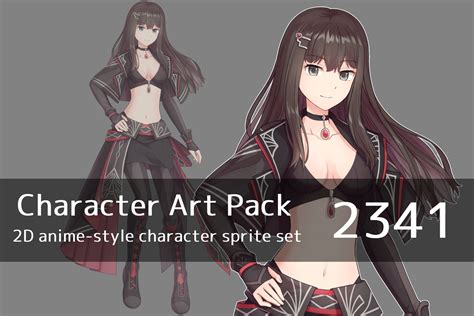 Anime Character Art Pack 2341 Image Woman Assassin Mage Idol 2d Characters Unity