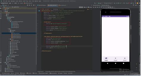 Android Studio Bottomnavigationview Framelayout Fragment