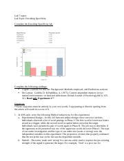 Understanding Encoding Specificity Lab Methods Stimuli And Course Hero