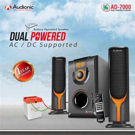 Ad 7000 Plus Multimedia Speaker Ac Dc Supported Usb Sd Bt Hifi Woofer Speaker Stylish