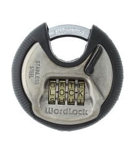 Wordlock Pl 074 Sn 4 Dial Discus Letter Combination Padlock With Reset