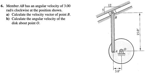 SOLVED Member AB Has An Angular Velocity Of Rad S Clockwise At The Position Shown A
