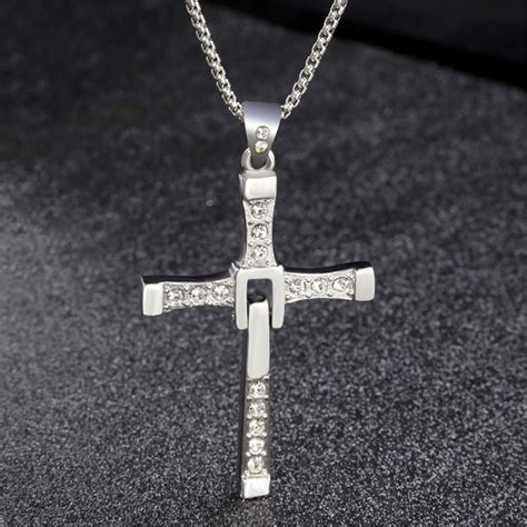 Fast And Furious Movies Cross Necklace Mens Chain Dominic Toretto Sta