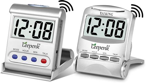 Leepenk 2 Pack Talking Clocks For Blind Elderly Hearing