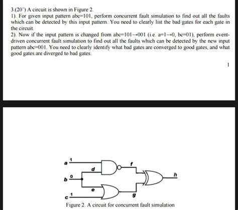 solved 3 20 a circuit is shown in figure 2 1 for given