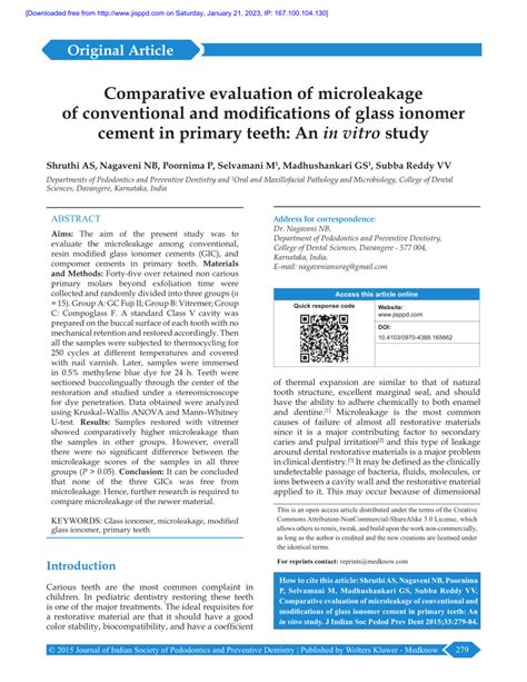 Pdf Comparative Evaluation Of Different Periods Of Enamel Microabrasion On The Microleakage Of