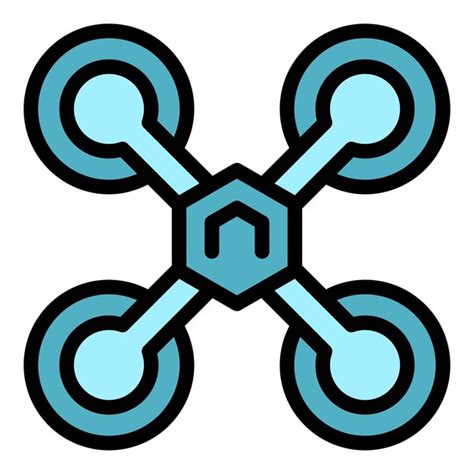 Premium Vector Fly Drone Icon Outline Vector Aerial Camera City Spy Color Flat