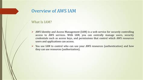 Aws Identity And Access Management For Users Pptx Cloud Computing