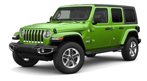 Customized Green Jeep Wranglers