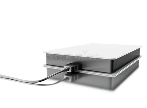3d Portable External Hard Disk Drive Stock Illustration Illustration Of Drive Background