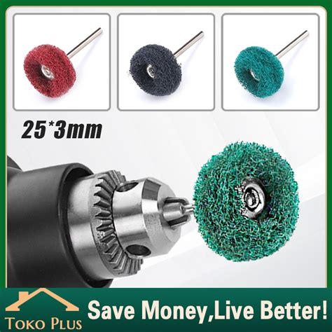 Jual 5pcs Mata Sikat Poles Bor Gerinda Mini Tuner Dremel Polishing