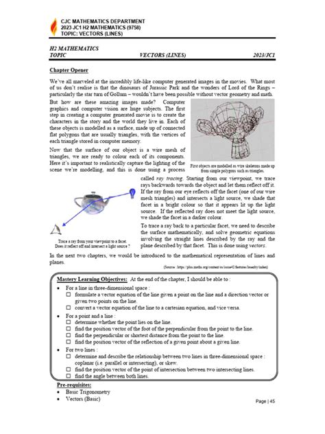 Vectros Line Pdf Line Geometry Equations
