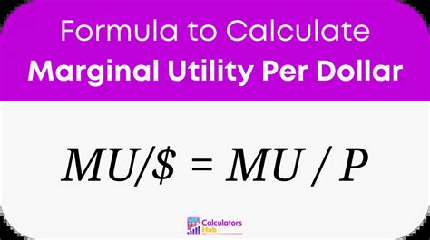 Marginal Utility Per Dollar Calculator Online
