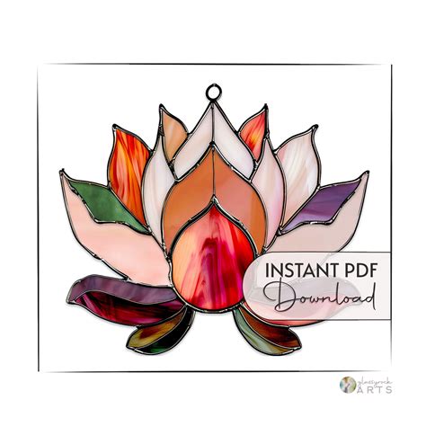 Lotus Flower Stained Glass Pattern Glassyrock Arts