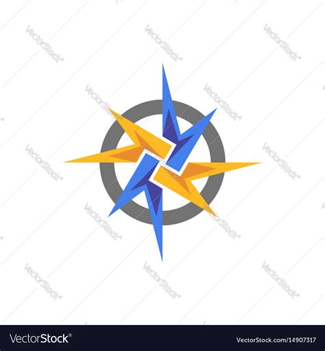 Compass Abstract Icon Element Royalty Free Vector Image