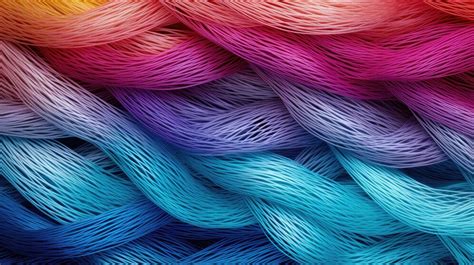 Premium Ai Image Vividly Colored Threads In A Tight Interwoven Pattern