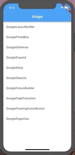 GitHub dlgchg flutter google widgets Flutter的Widget集合
