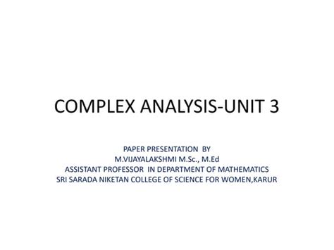 Removable Singularity Zeros And Polesopen Mapping Pptx