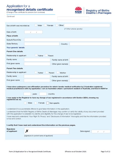 Fillable Online How To Apply For A Recognised Details Certificate