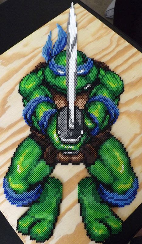 Tmnt Leonardo Perler Art By Kamikazekeeg On Deviantart Perler Beads