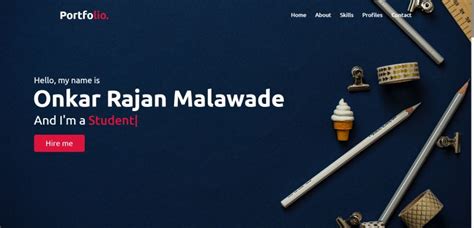 Webdevelopment Portfolio Frontend Softwareengineering Techjourney Onkar Malawade