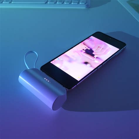 로롬 도킹형 보조배터리 미니 보조배터리 C타입보조8핀 Frisbee