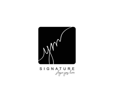 Initial Ym Beauty Monogram And Elegant Logo Design Handwriting Logo Of Initial Signature
