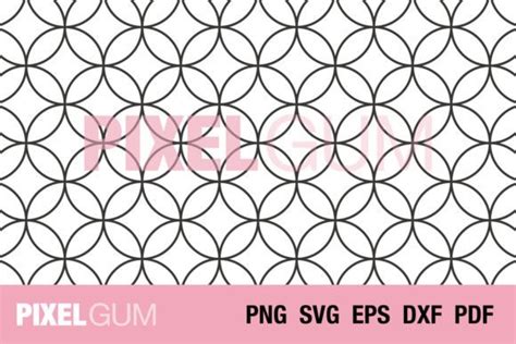 Seamless Overlapping Circle Line Pattern Graphic By PixelGum Creative Fabrica