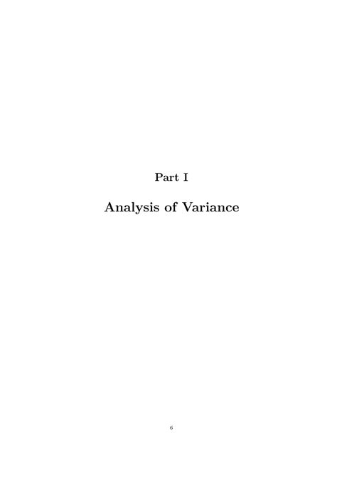 Anova Notes Anova Notes Part I Analysis Of Variance Chapter Analysis Of Variance The F