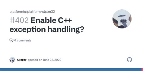 Enable C Exception Handling · Issue 402 · Platformioplatform