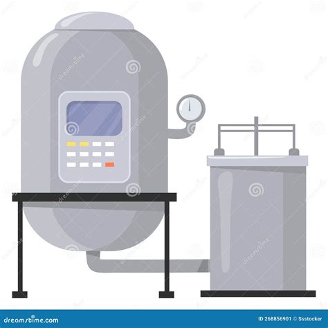 Fermentation Stainless Steel Tanks Vector Illustration Cartoondealer
