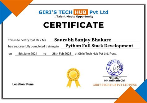 Pythondeveloper Fullstackdeveloper Python Django Giristechhub Saurabh Bhakare