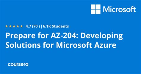 Prepare For Az 204 Developing Solutions For Microsoft Azure Coursera