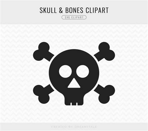 Skull And Bones Svg Free Clipart Image Dreamstale