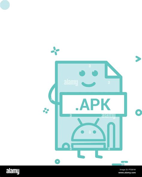 Computer Apk File Format Type Icon Vector Design Stock Vector Image