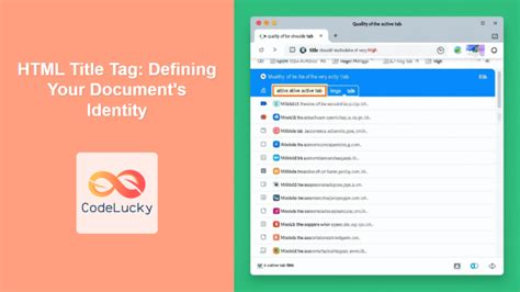 html title attribute comprehensive guide codelucky