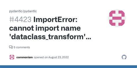 Importerror Cannot Import Name Dataclasstransform From Typing