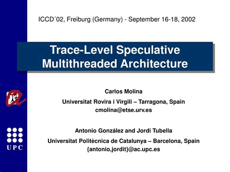 Ppt Trace Level Speculative Multithreaded Architecture Powerpoint