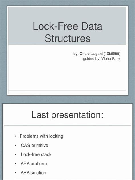 Lock Free Data Structures Pdf Concurrency Computer Science Areas Of Computer Science