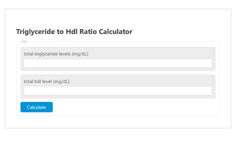 Triglyceride To Hdl Ratio Calculator Calculator Academy